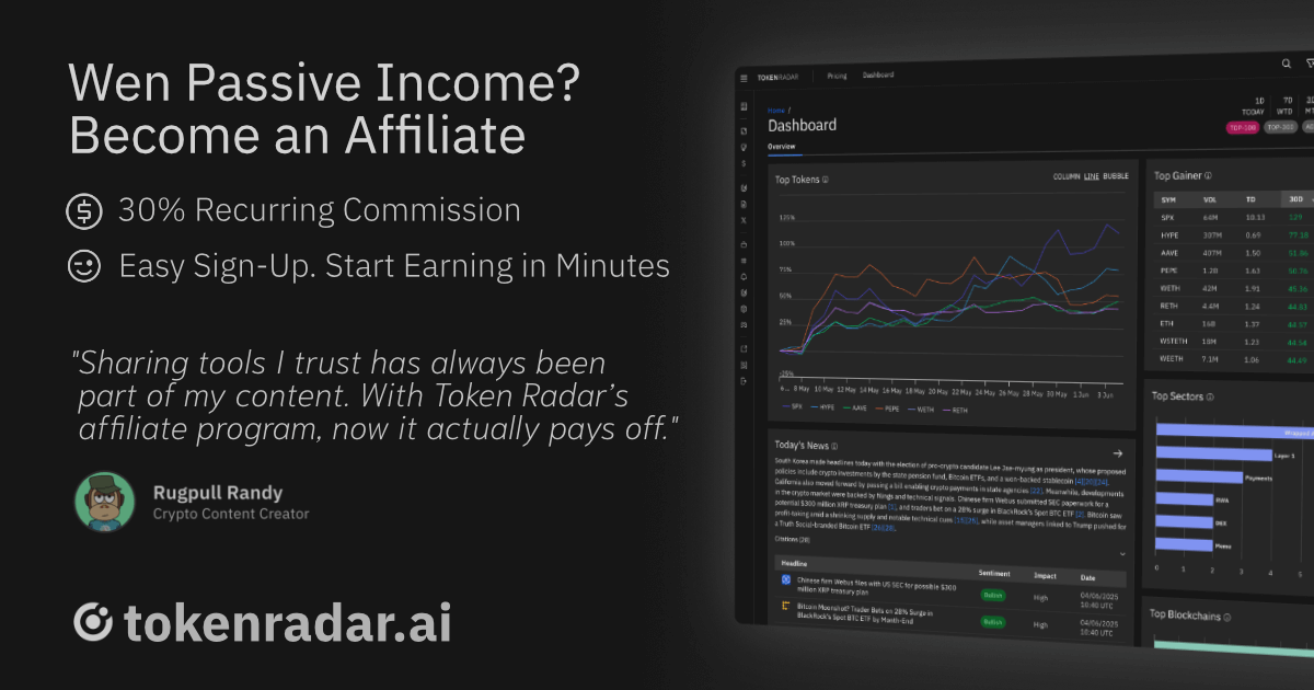 Token Radar Affiliate: Earn Money While Sleeping